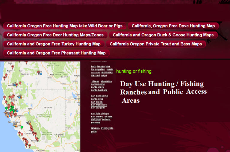 Fort Hunter Liggett best areas Pig Hunting,Turkey,DeerDove,Map where to ...